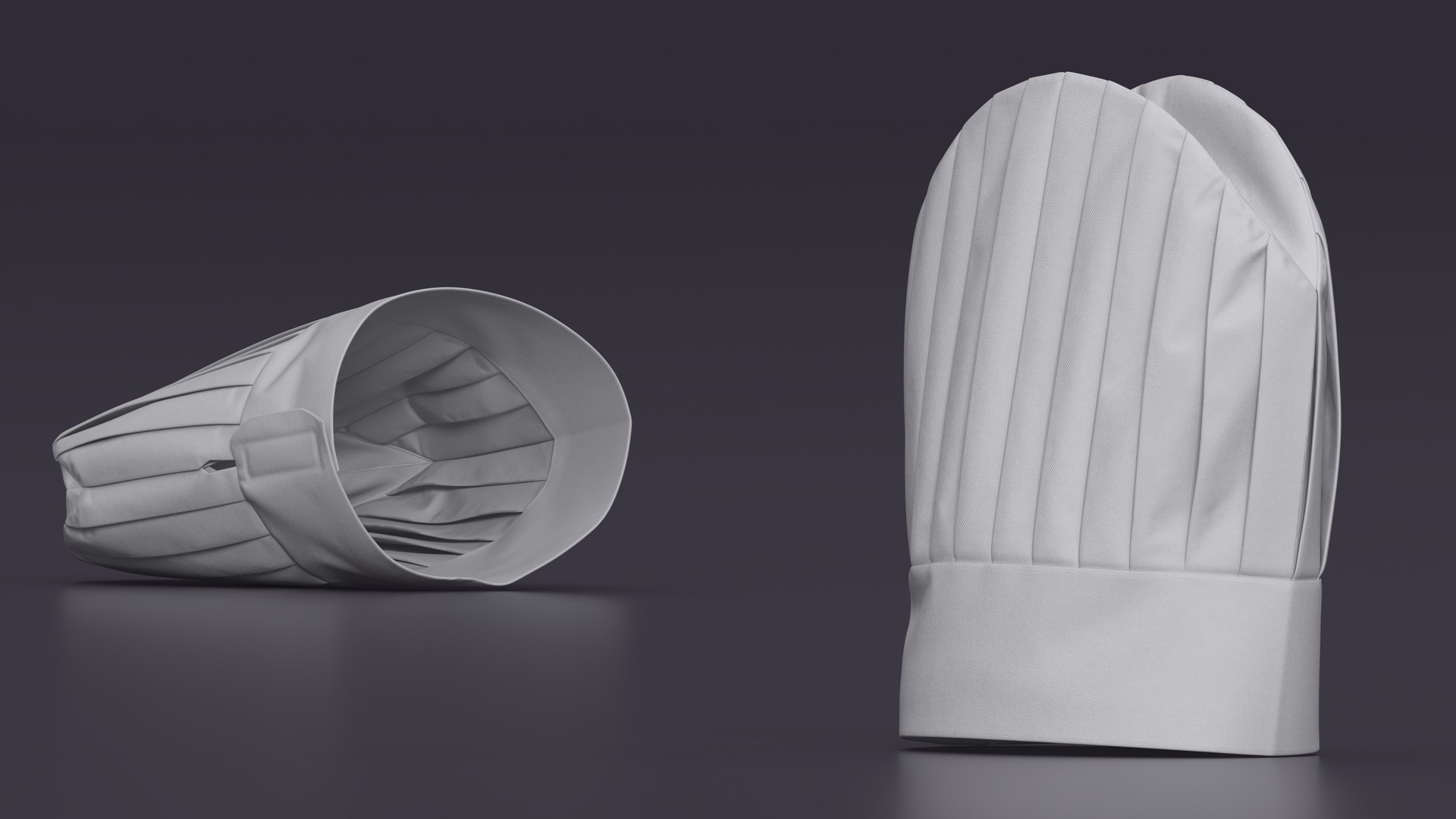 3D Tall Chef Hat In White - TurboSquid 2256120