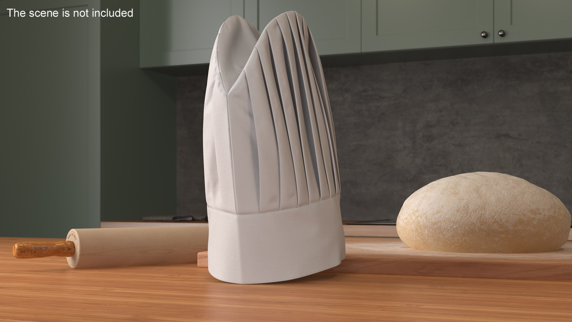 3D Tall Chef Hat In White - TurboSquid 2256120