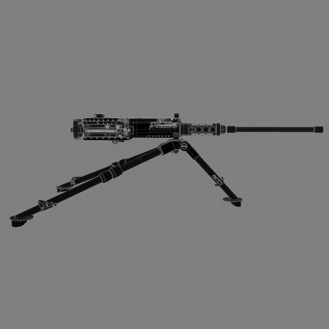 Caliber M2 Browning Machine Gun 3d Model