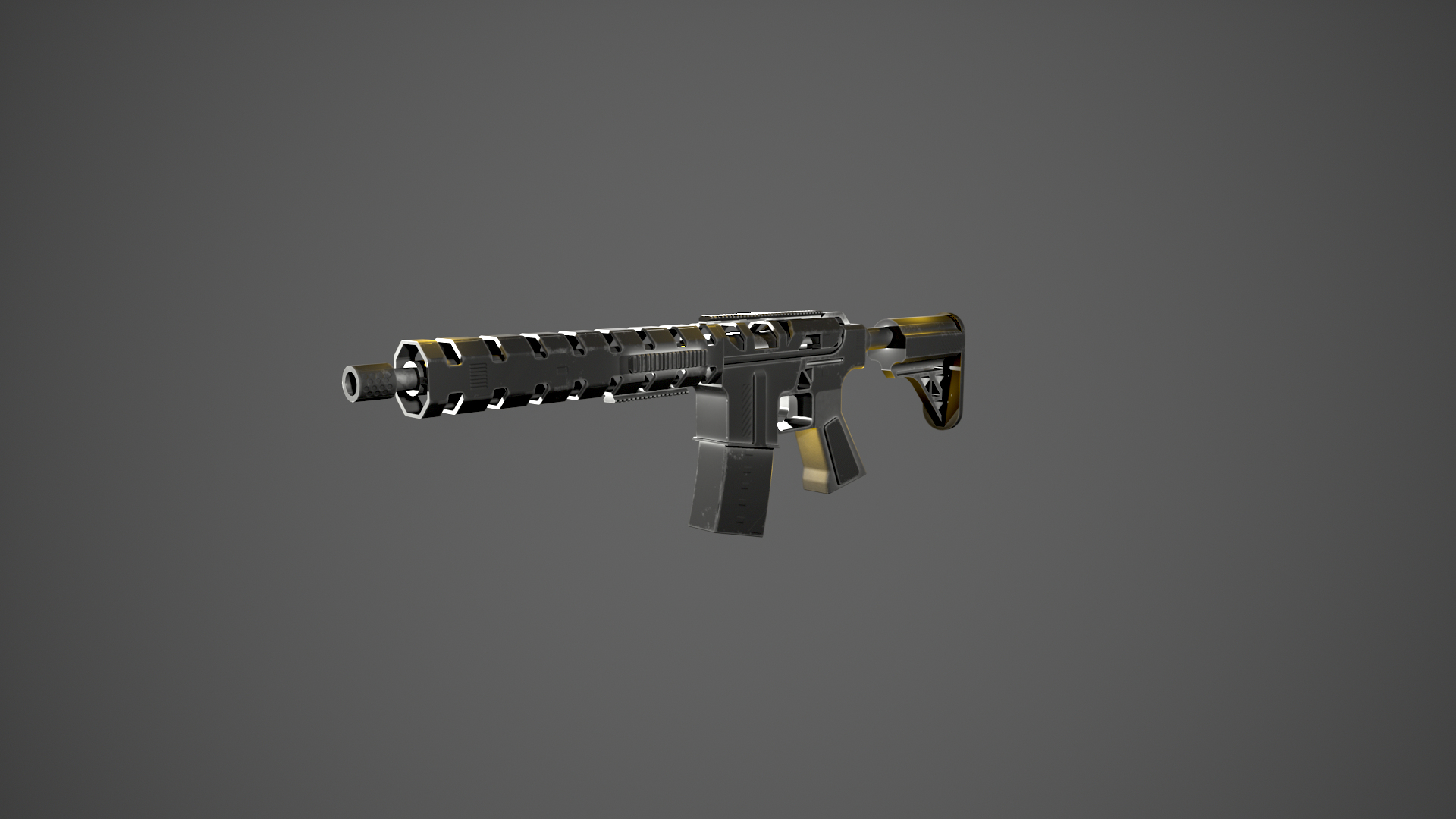 Rifle Game Ready 3D Model Model - TurboSquid 2090894