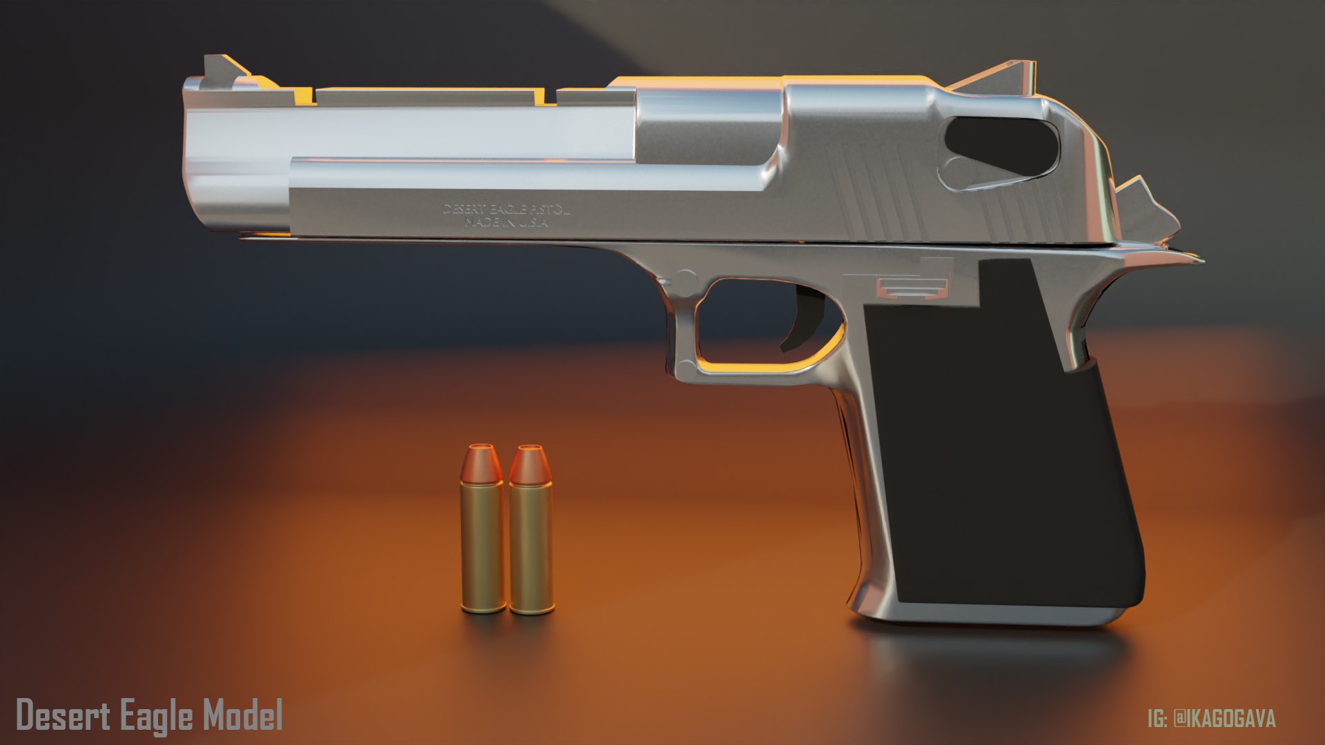 3D desert eagle modeled model - TurboSquid 1599143
