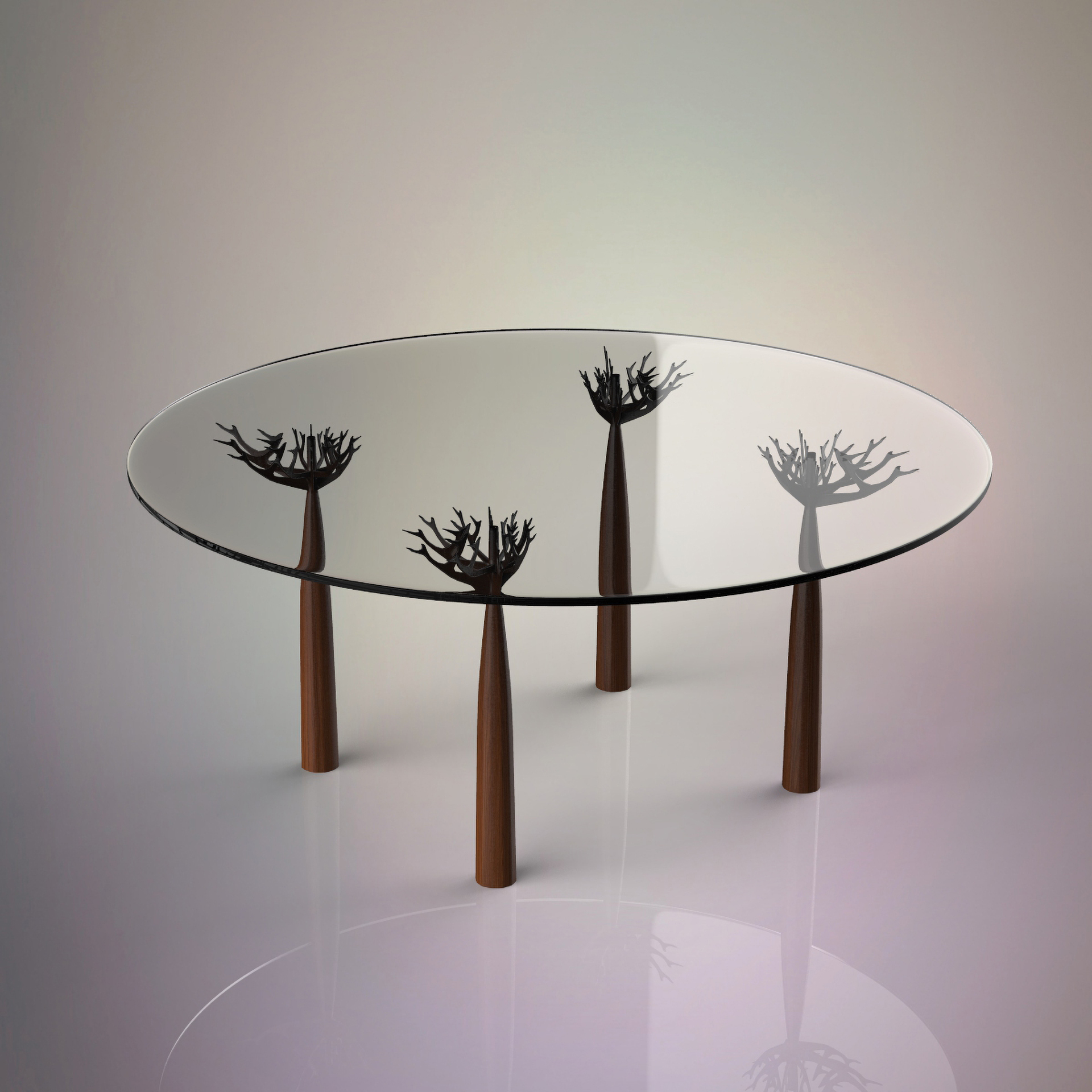 3D glass table - TurboSquid 1705476