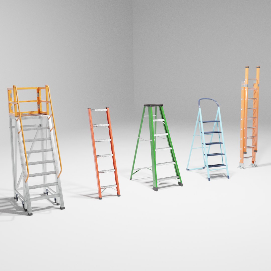 modelo 3d Diferentes tipos de escaleras - TurboSquid 1923213