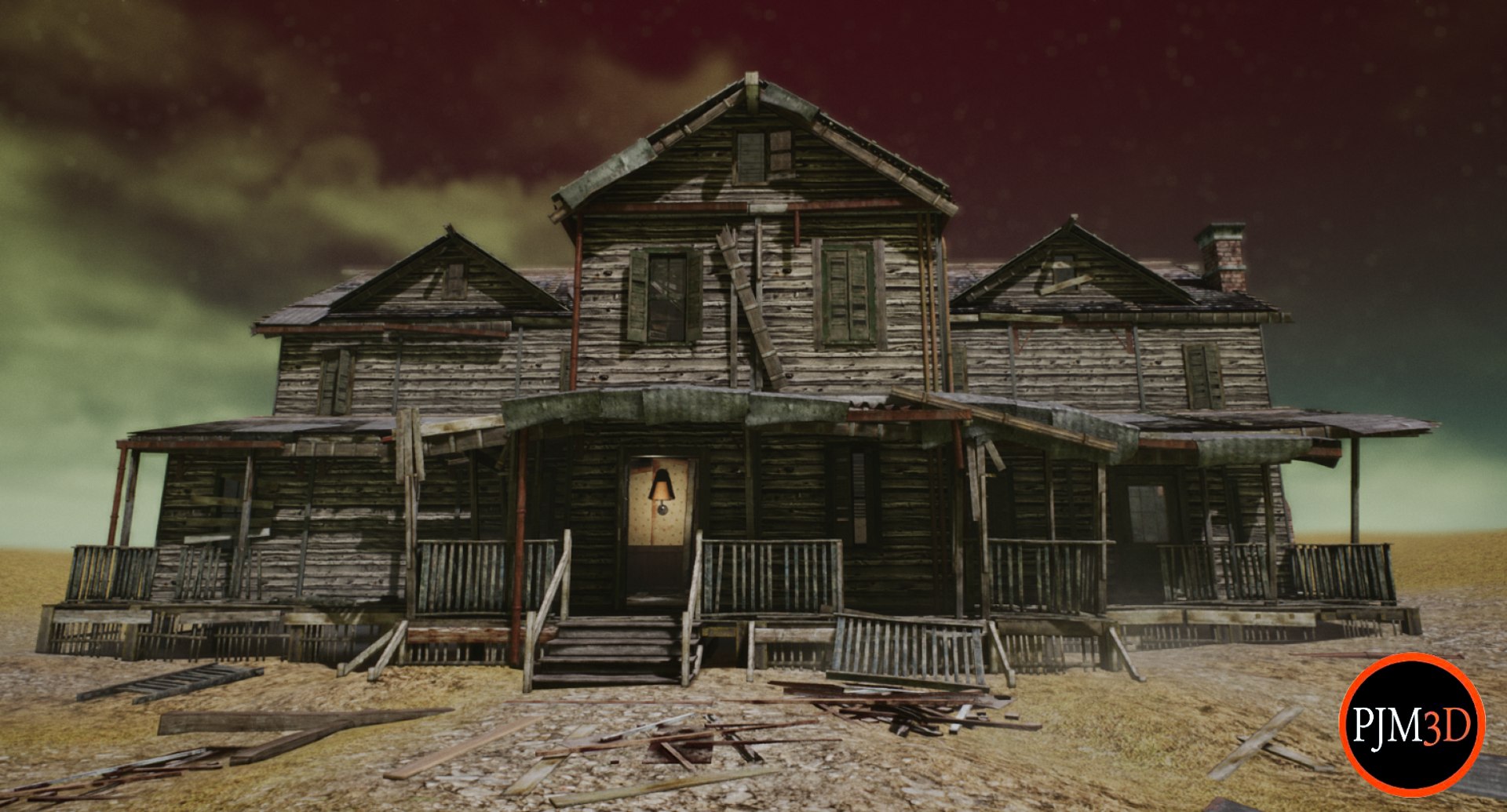 3D Ue4 Abandoned Wooden House - TurboSquid 1248658