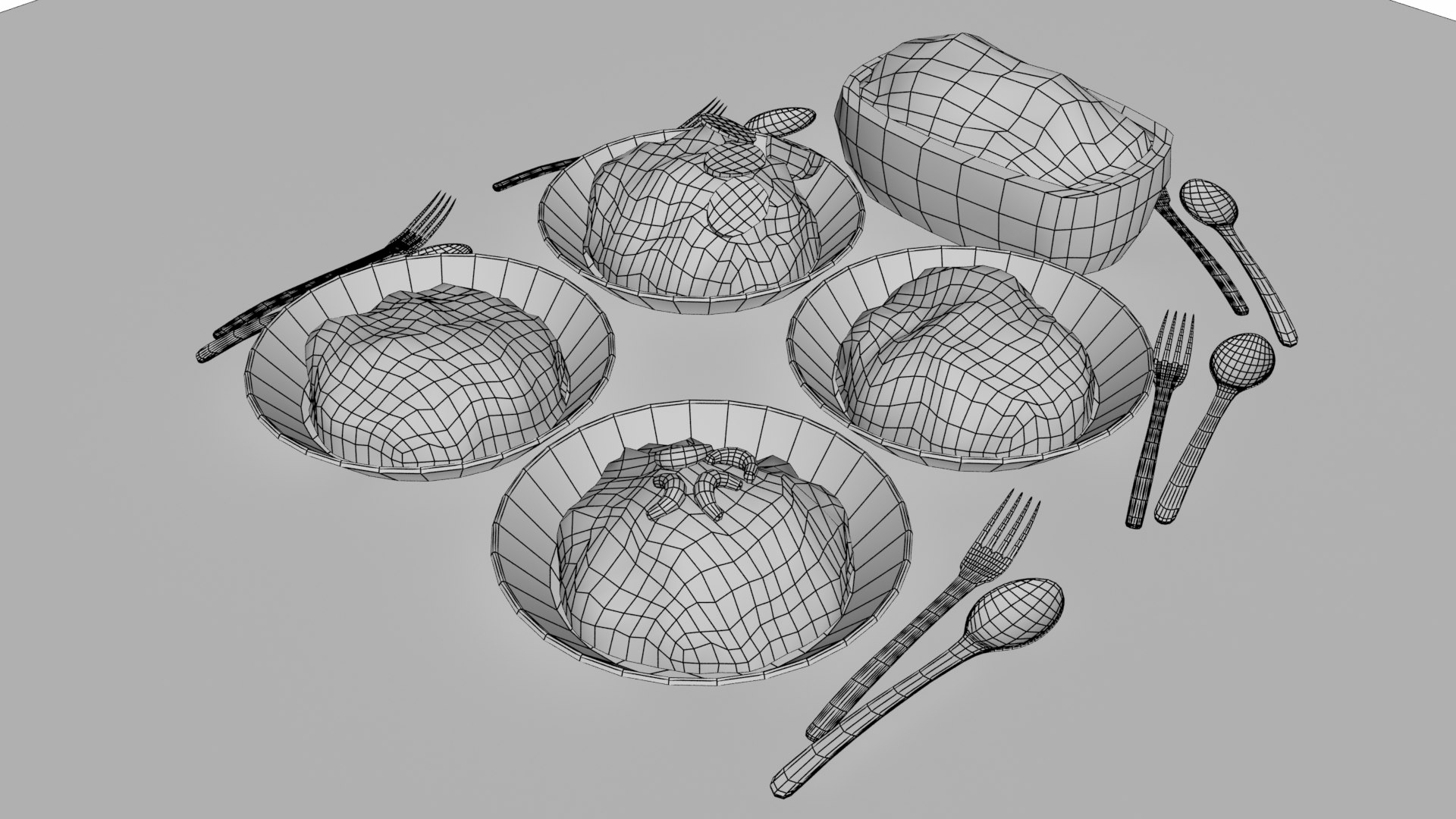 Cartoon Fried Rice 3D Model - TurboSquid 1924198