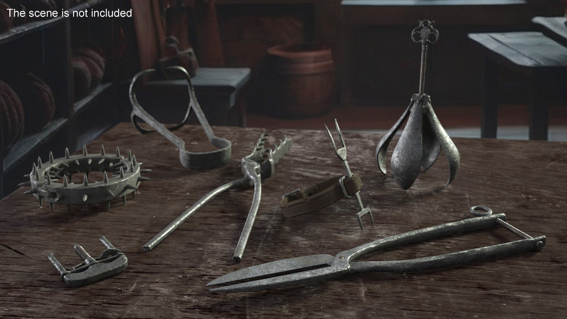 Medieval Torture Instruments Set Model - TurboSquid 2245150