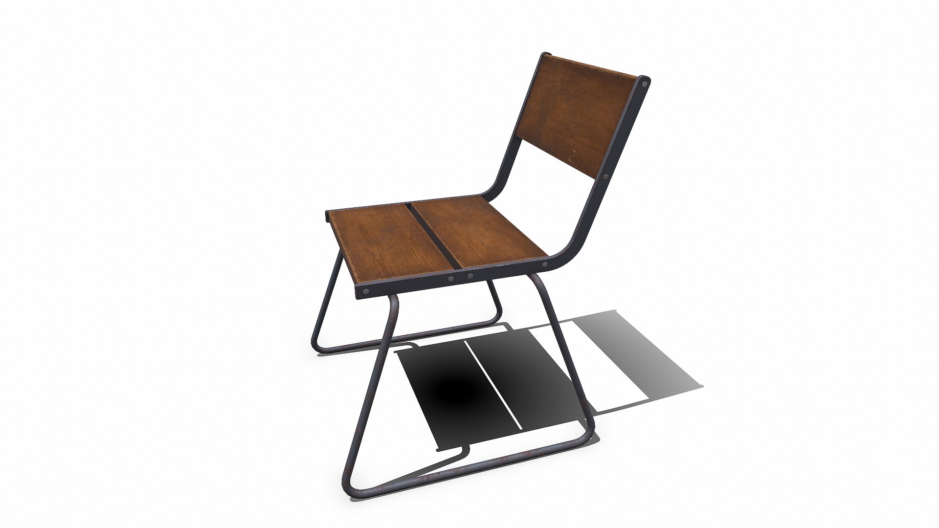 Free Old Chair Low-poly PBR 3D - TurboSquid 2220114