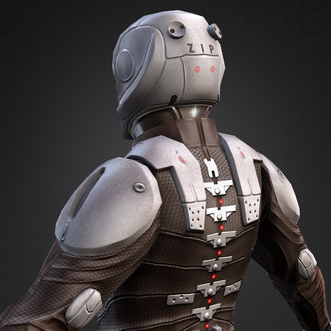 3d Model Sci-fi Armor Male Character