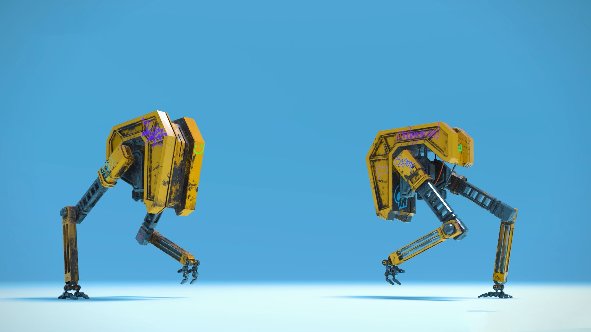 3D Futuristic Mecha - 2 Legs - TurboSquid 2046003