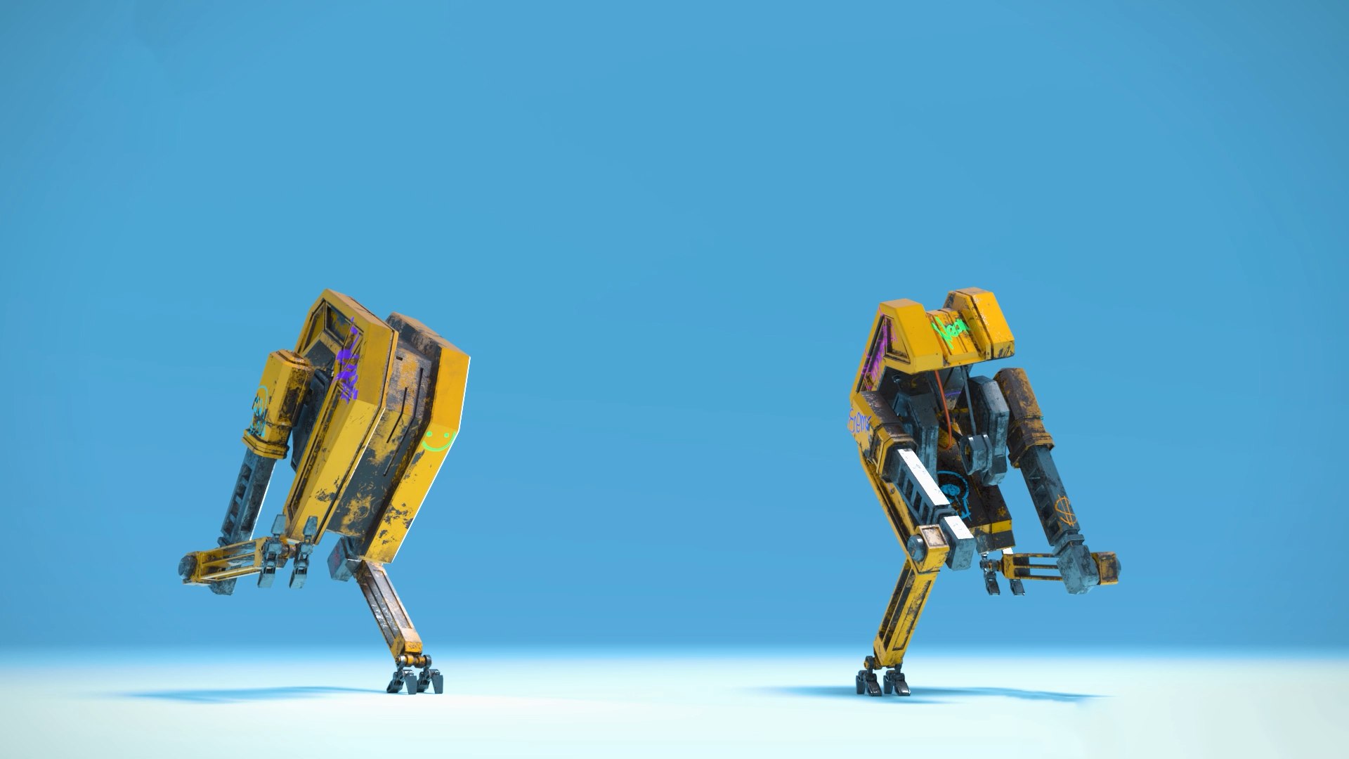 3D Futuristic Mecha - 2 Legs - TurboSquid 2046003