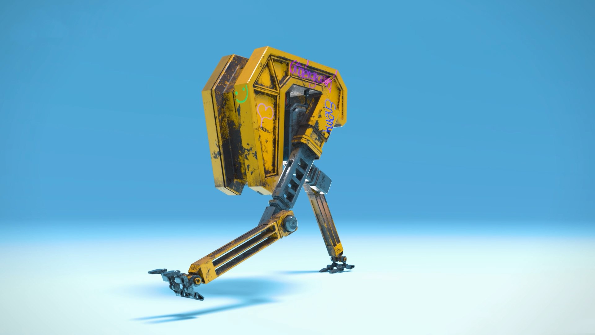 3D Futuristic Mecha - 2 Legs - TurboSquid 2046003
