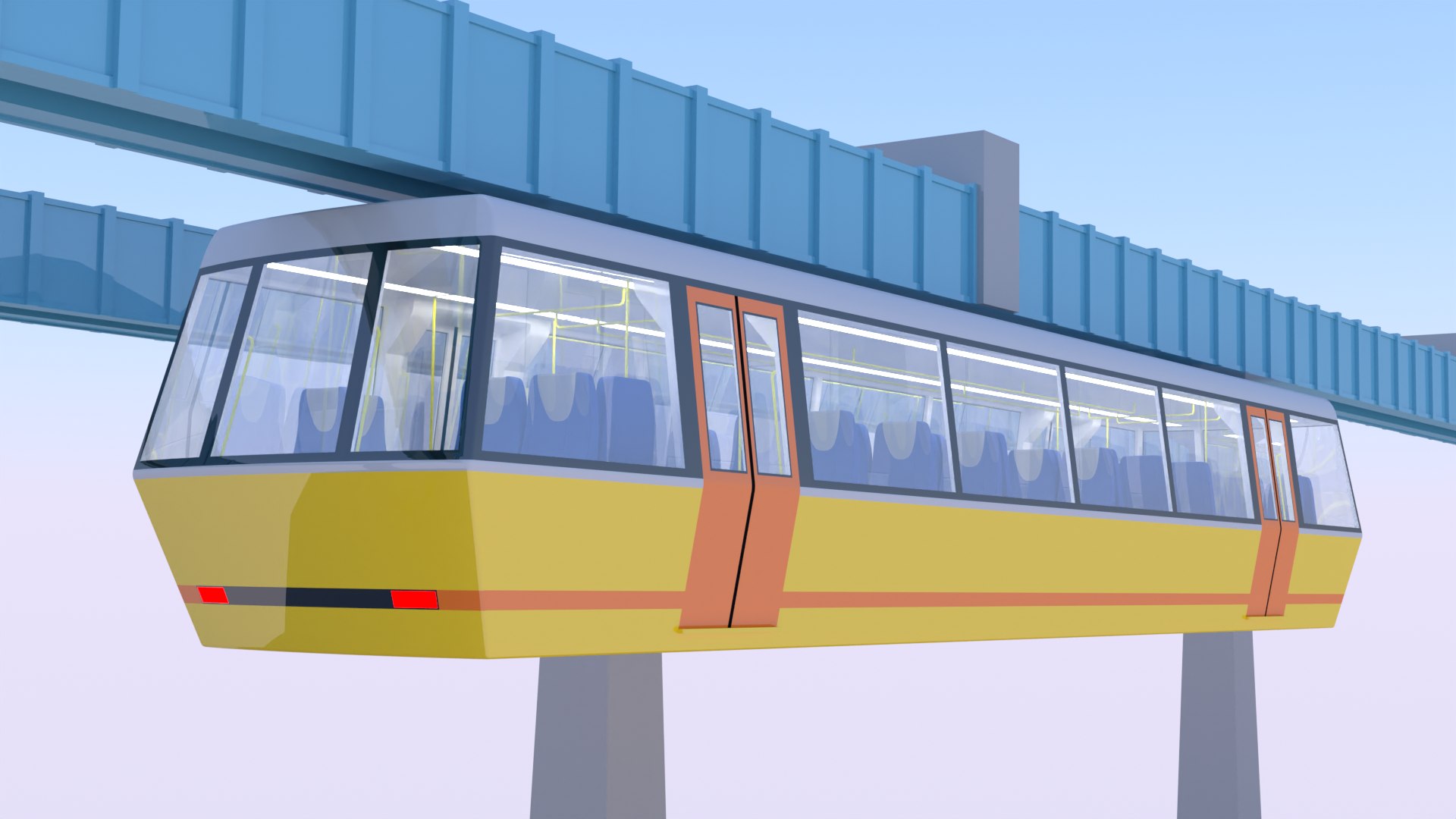 3D Monorail Trains Collection 2023 V - TurboSquid 2144693