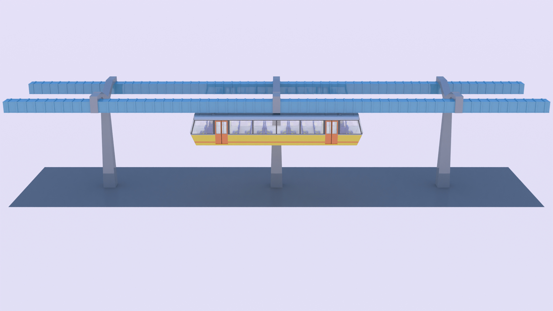 3D Monorail Trains Collection 2023 V - TurboSquid 2144693