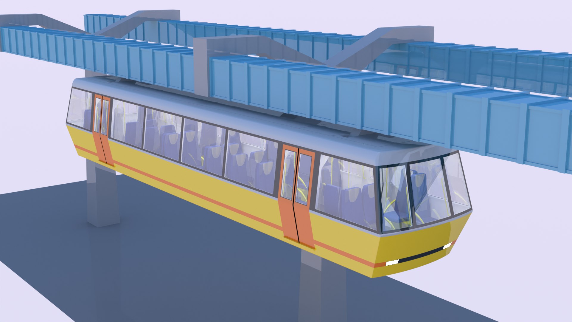 3D Monorail Trains Collection 2023 V - TurboSquid 2144693