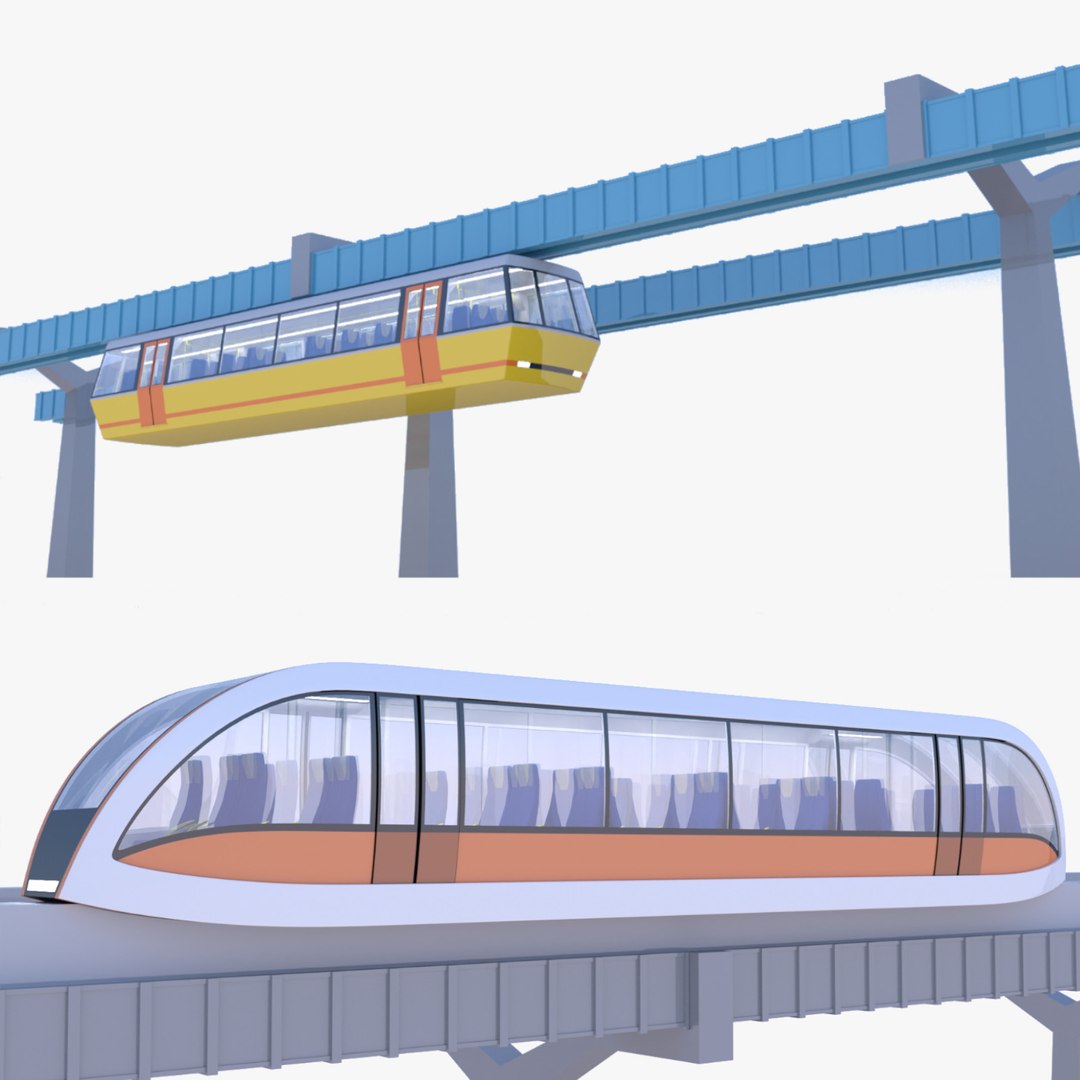 3D Monorail Trains Collection 2023 V - TurboSquid 2144693