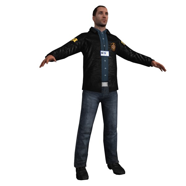 3d model fbi agent