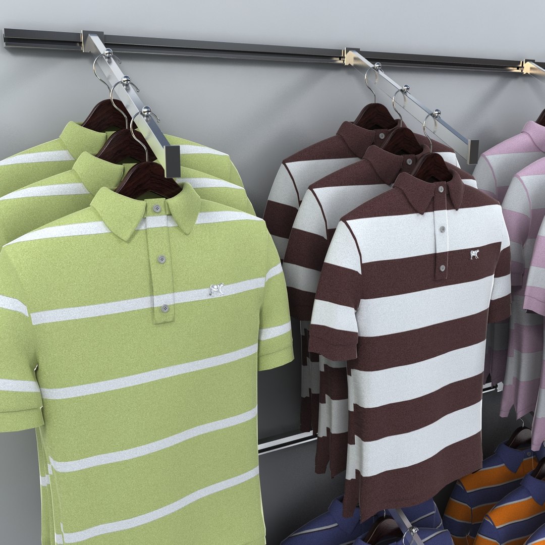 Polo Shirt Wall Display 3d Model