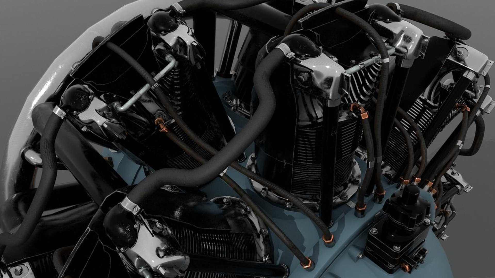 R-1830 Twin Wasp Aircraft Engine 3D Model - TurboSquid 1466918