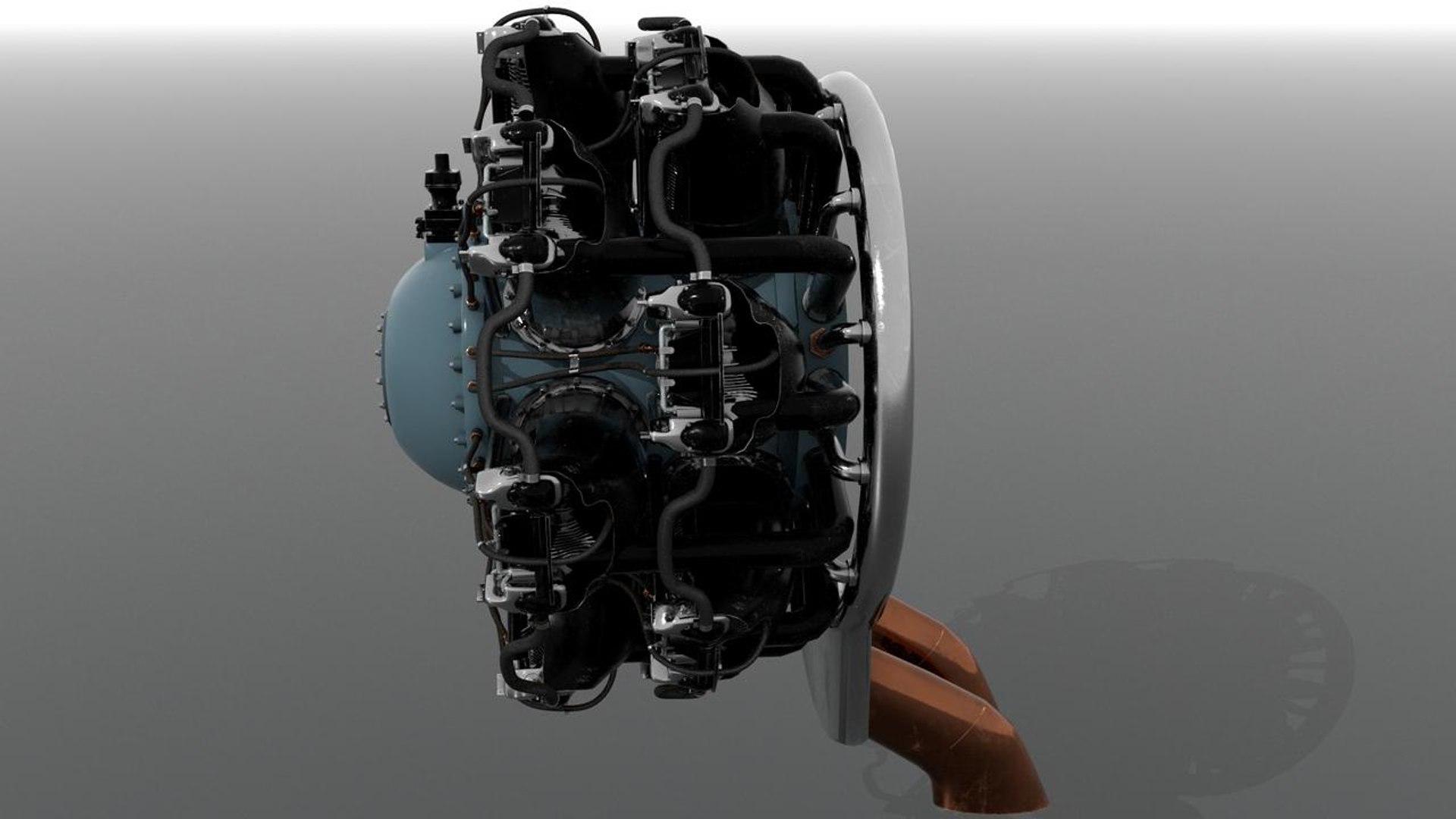 R-1830 Twin Wasp Aircraft Engine 3D Model - TurboSquid 1466918