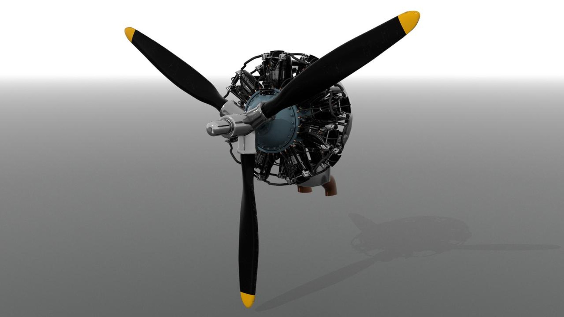 R-1830 Twin Wasp Aircraft Engine 3D Model - TurboSquid 1466918