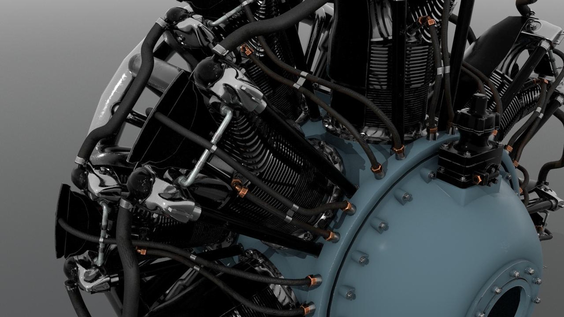 R-1830 Twin Wasp Aircraft Engine 3D Model - TurboSquid 1466918