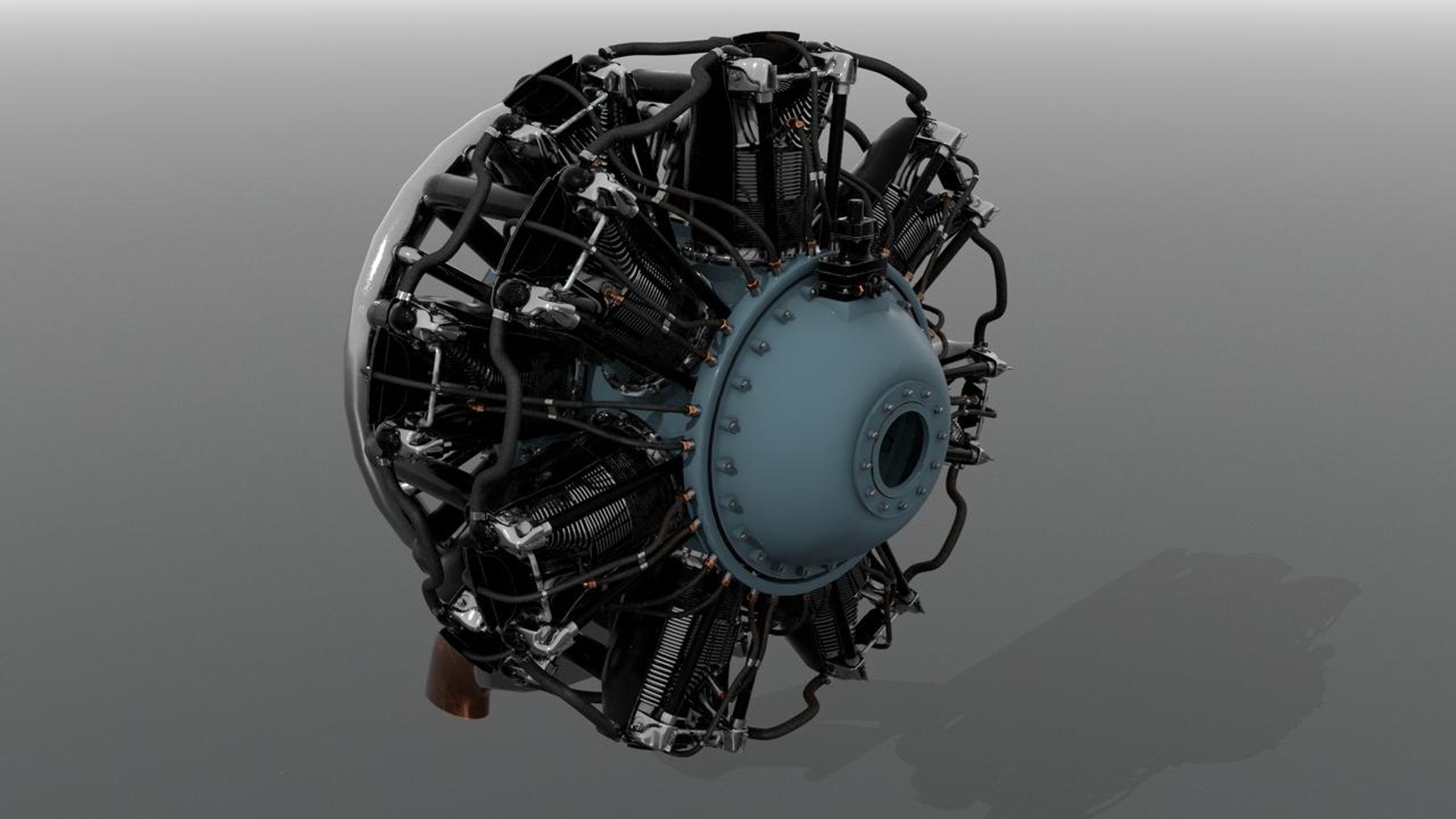 R-1830 Twin Wasp Aircraft Engine 3D Model - TurboSquid 1466918