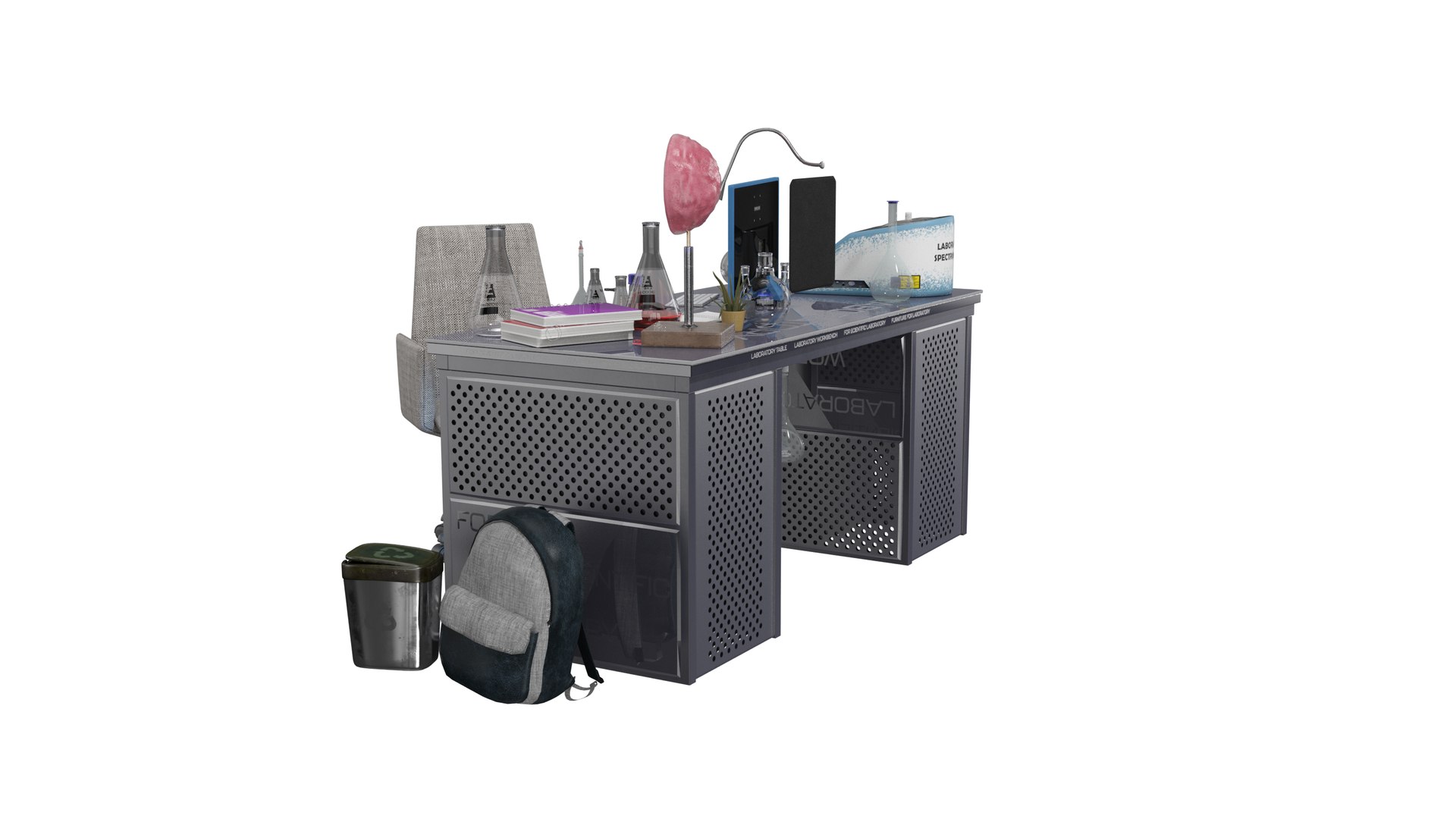 3D Model Lab Workplace Modern 2 - TurboSquid 1742729