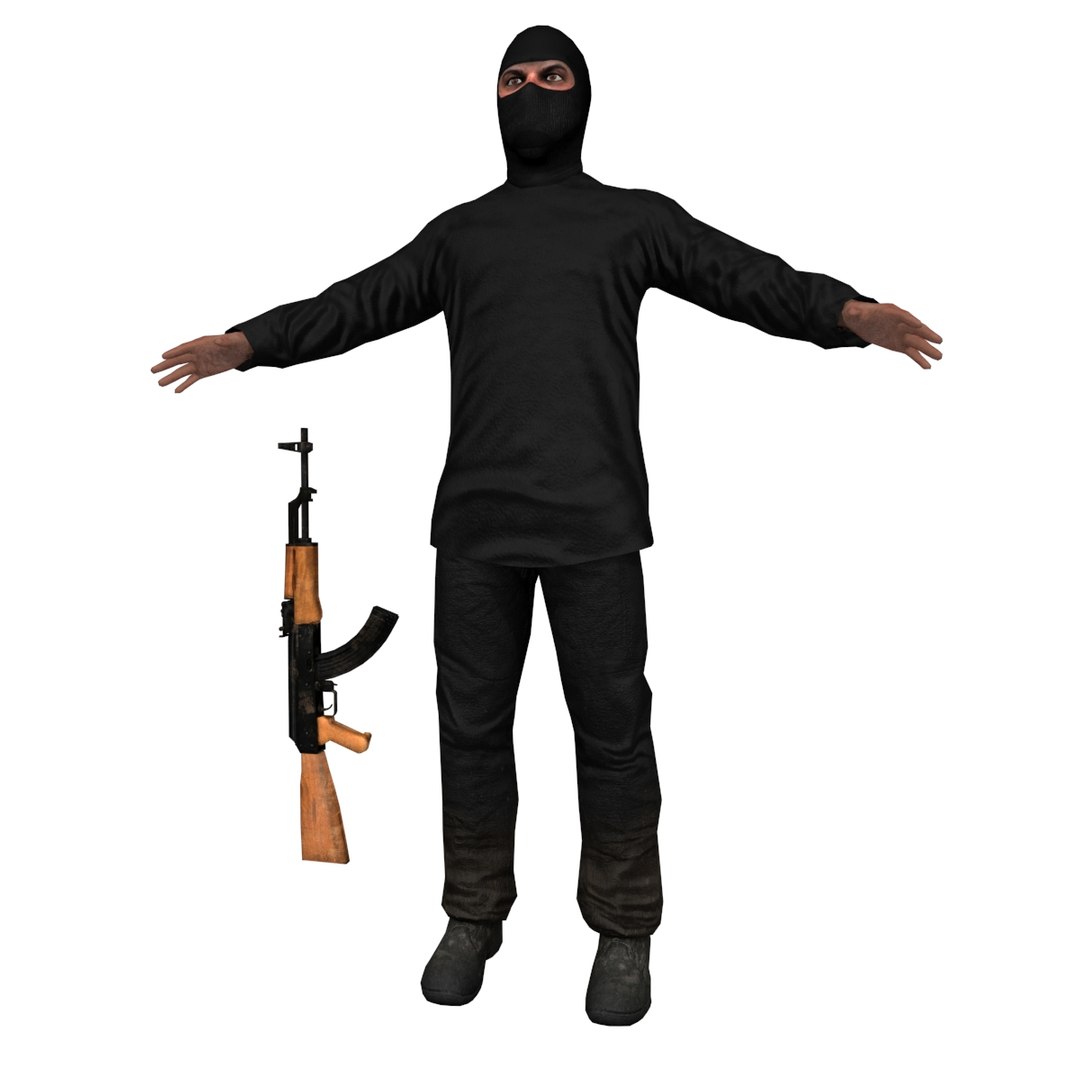 3d Model Of Terrorist Man