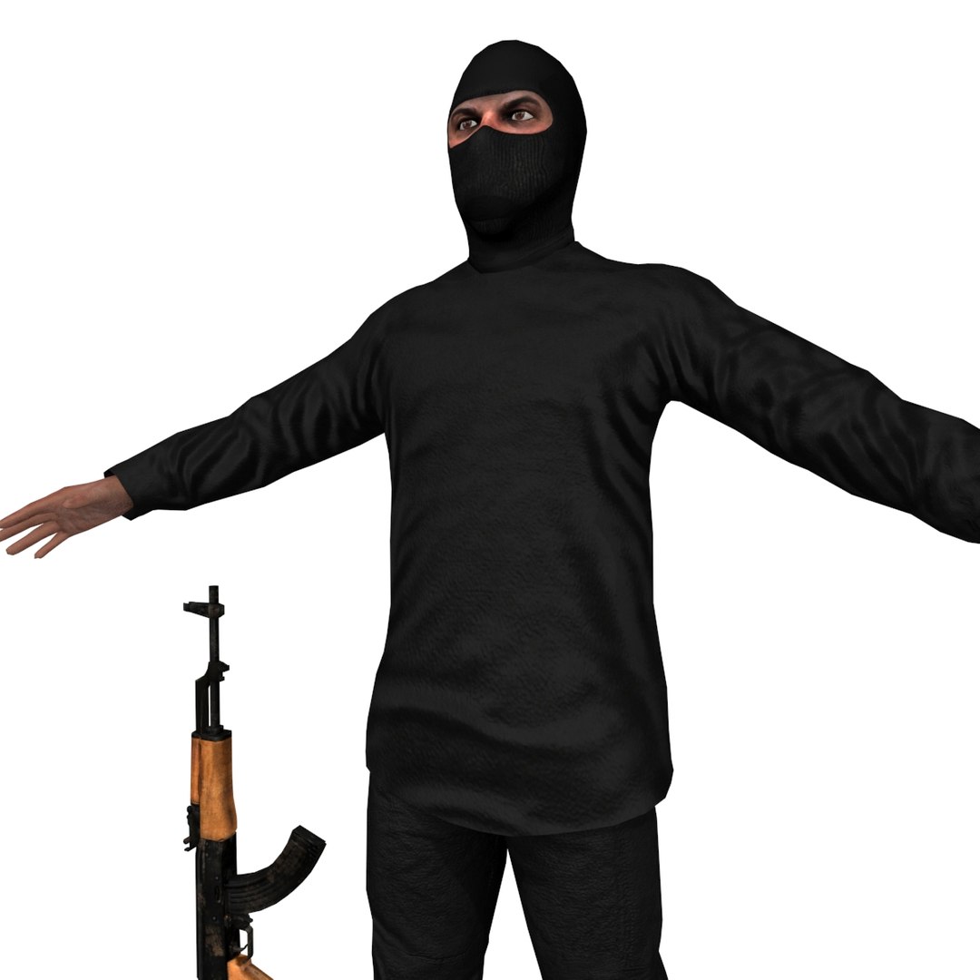 3d Model Of Terrorist Man