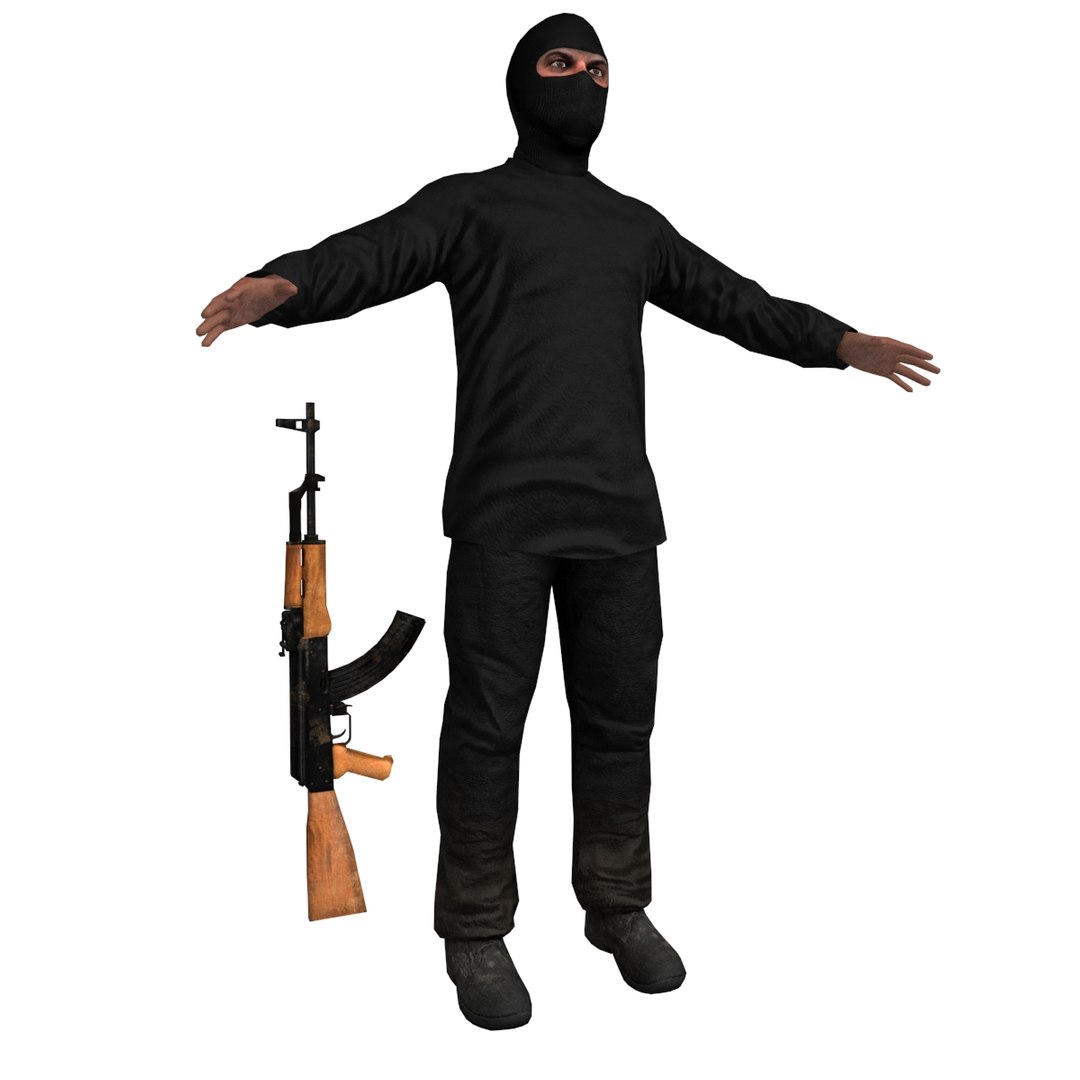 3d Model Of Terrorist Man