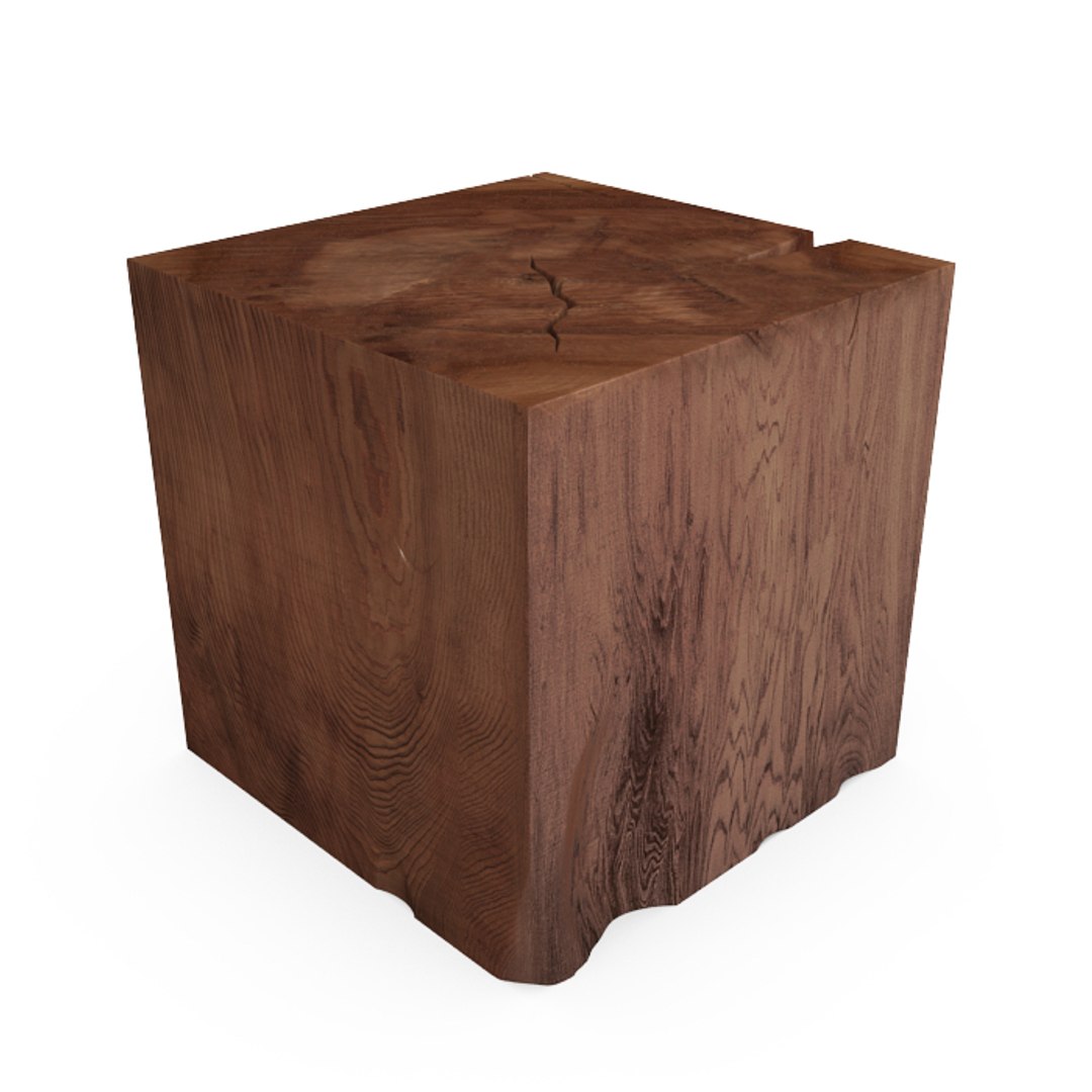 3d Hudson Organic Teak Cube