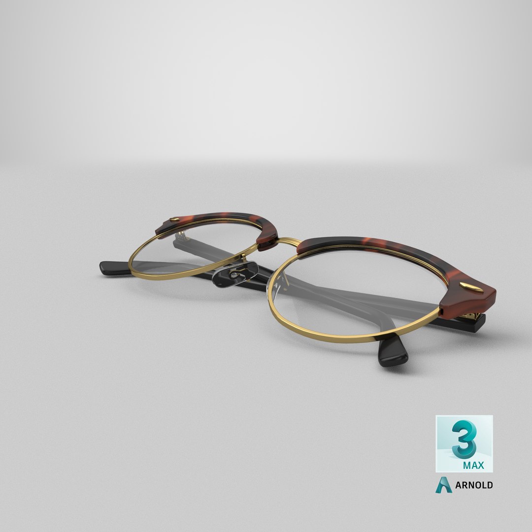 3D Classic Reading Glasses Folded Model - TurboSquid 2197075