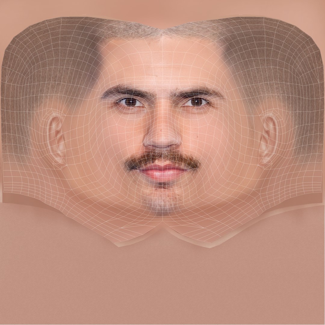3D Hugo Diego Garcia Head - Low Poly Head For Game Model - TurboSquid ...