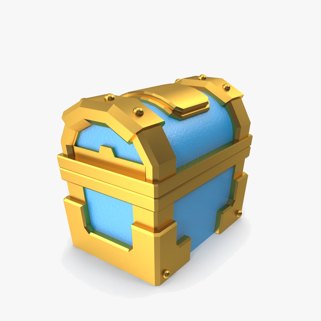 Clash Gold Chest 3d Model