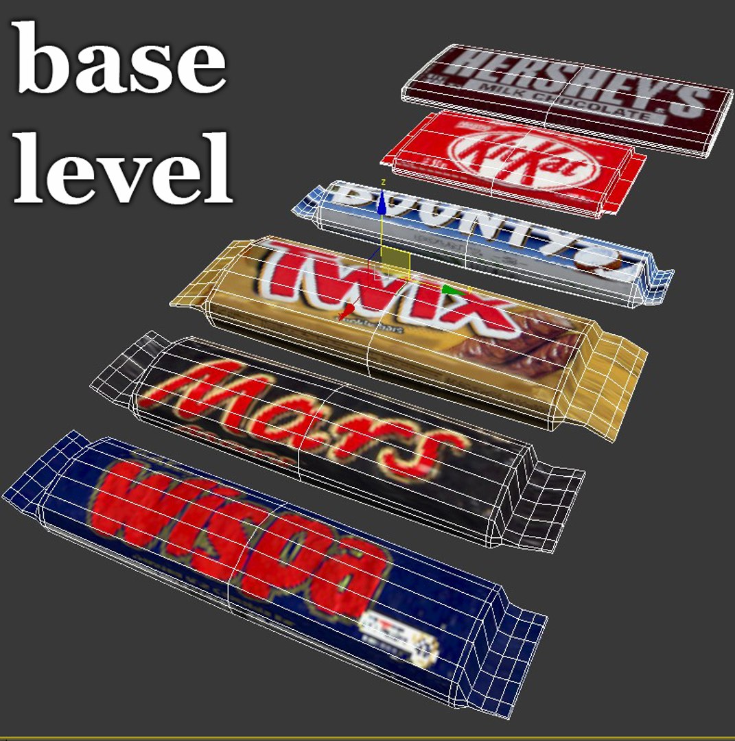 3d Model Chocolate Bar S