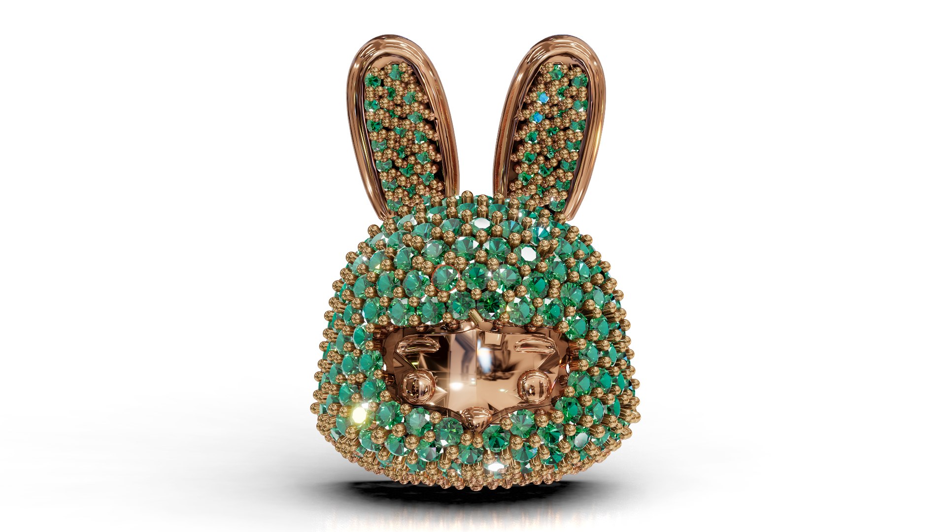 Cute Diamond Bunny Pendant 3D Model - TurboSquid 2326966