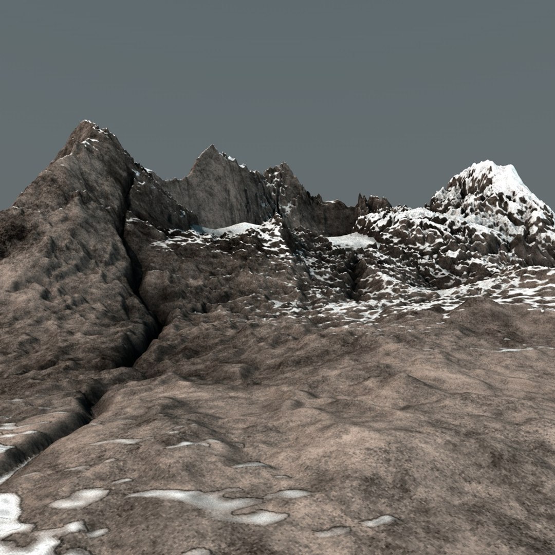 3d Mountain Range Peak Model