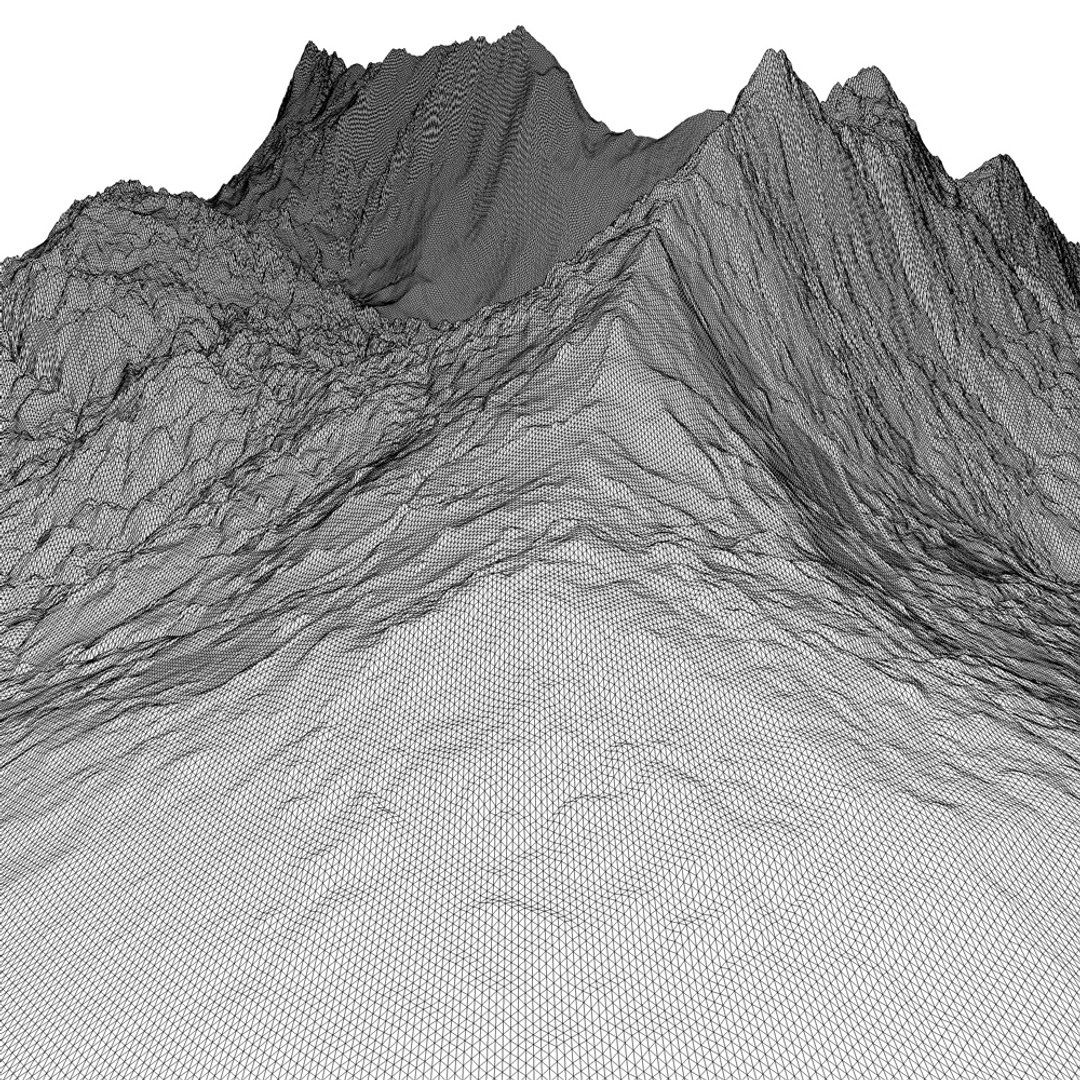 3d Mountain Range Peak Model