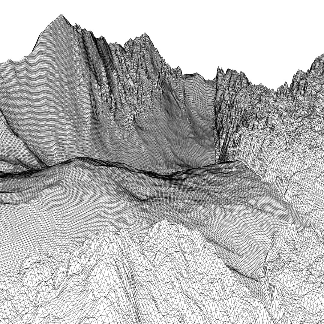 3d Mountain Range Peak Model