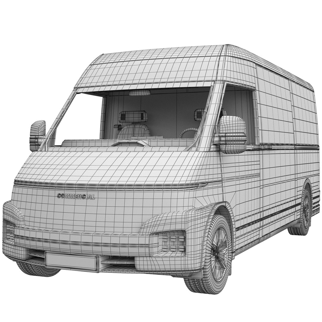 Generic Commercial Cargo Van Prototype 2 3D Model - TurboSquid 2216417