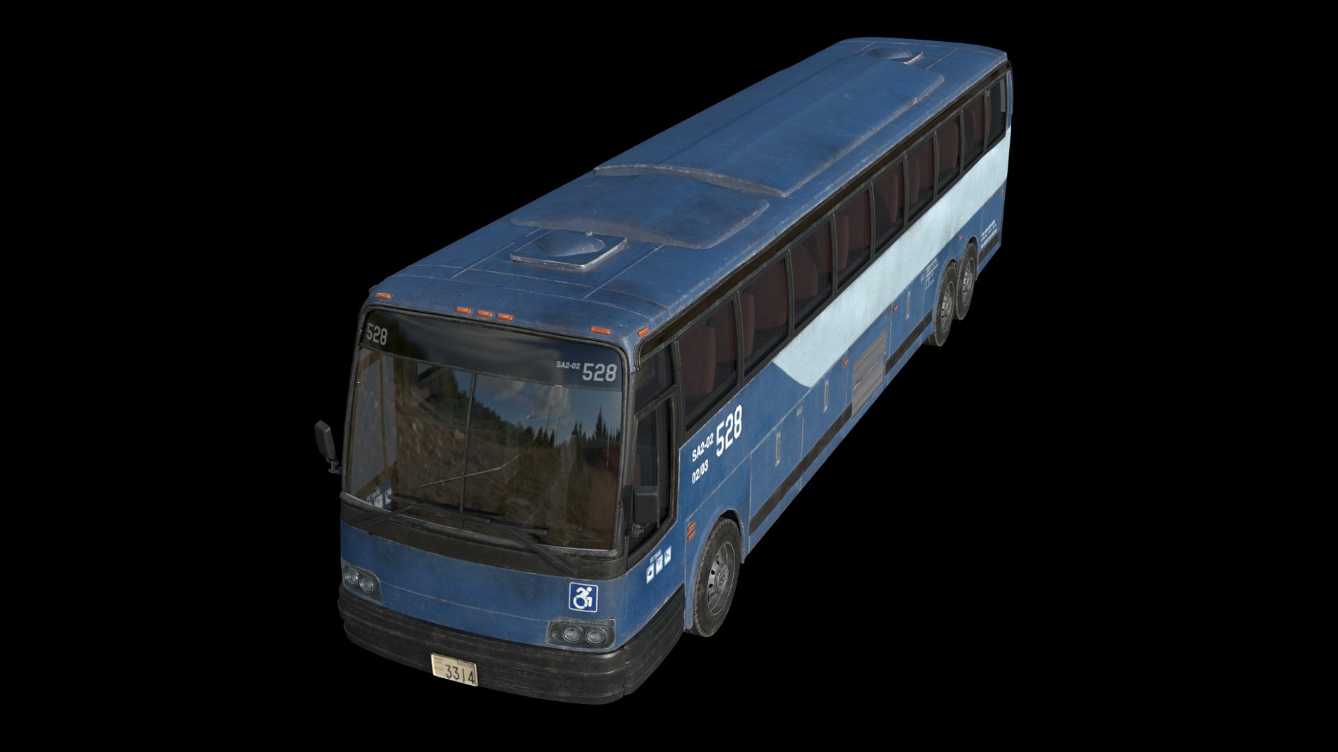 3D Blue Bus Model 3D Model - TurboSquid 1781594