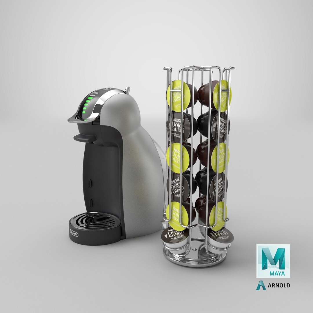 Dolce Gusto Coffee Machine with Capsule Holder 3D model - TurboSquid ...
