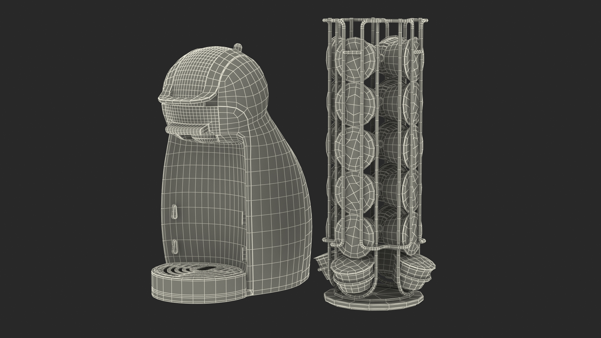 Dolce Gusto Coffee Machine With Capsule Holder 3D Model - TurboSquid ...