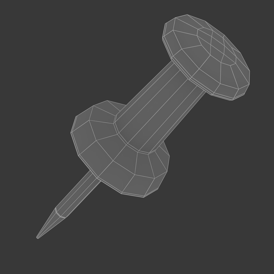3D Low-poly Push Pin - TurboSquid 1340181