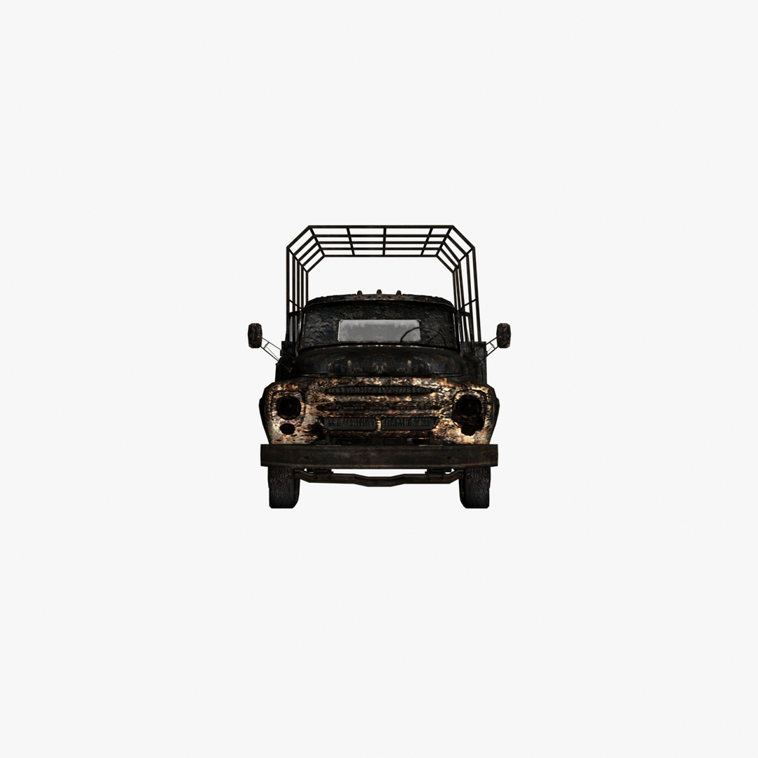 3d Model Truck Burn Burnt