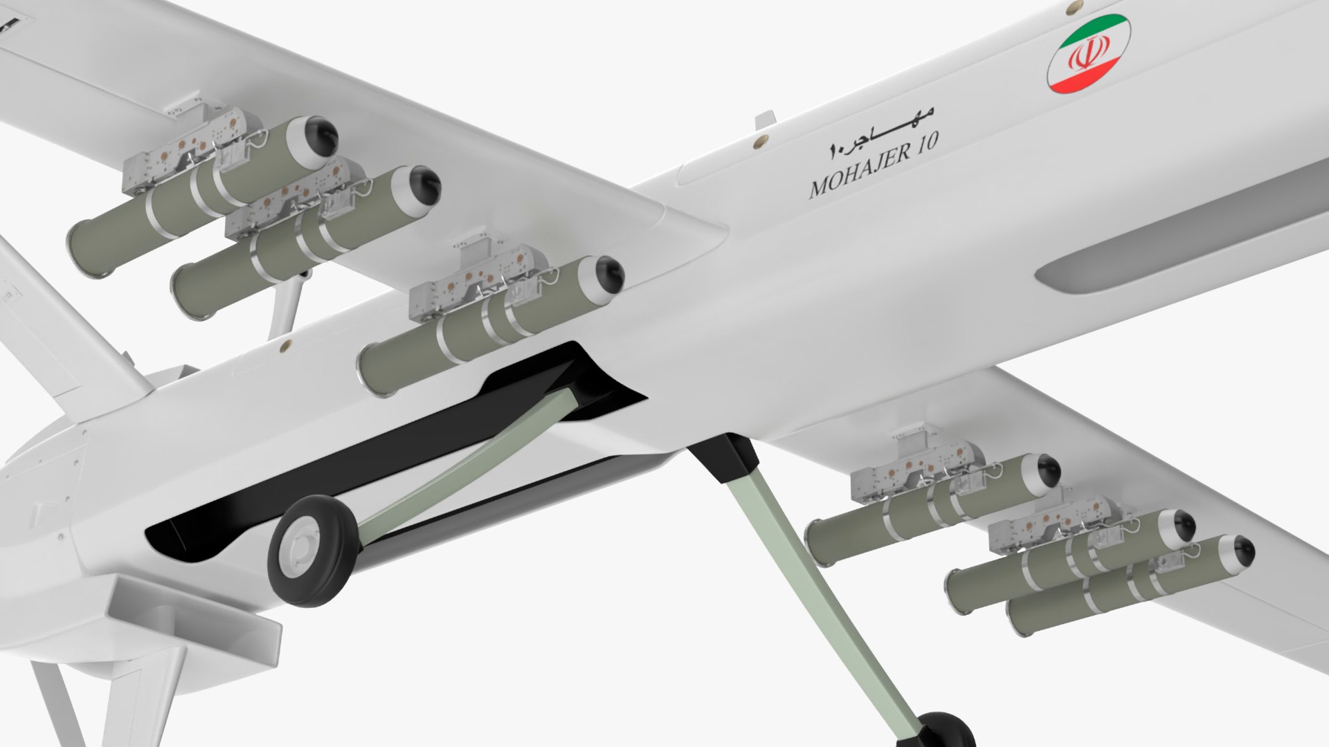 Iranian Dron Qods Mohajer 10 3D - TurboSquid 2225794