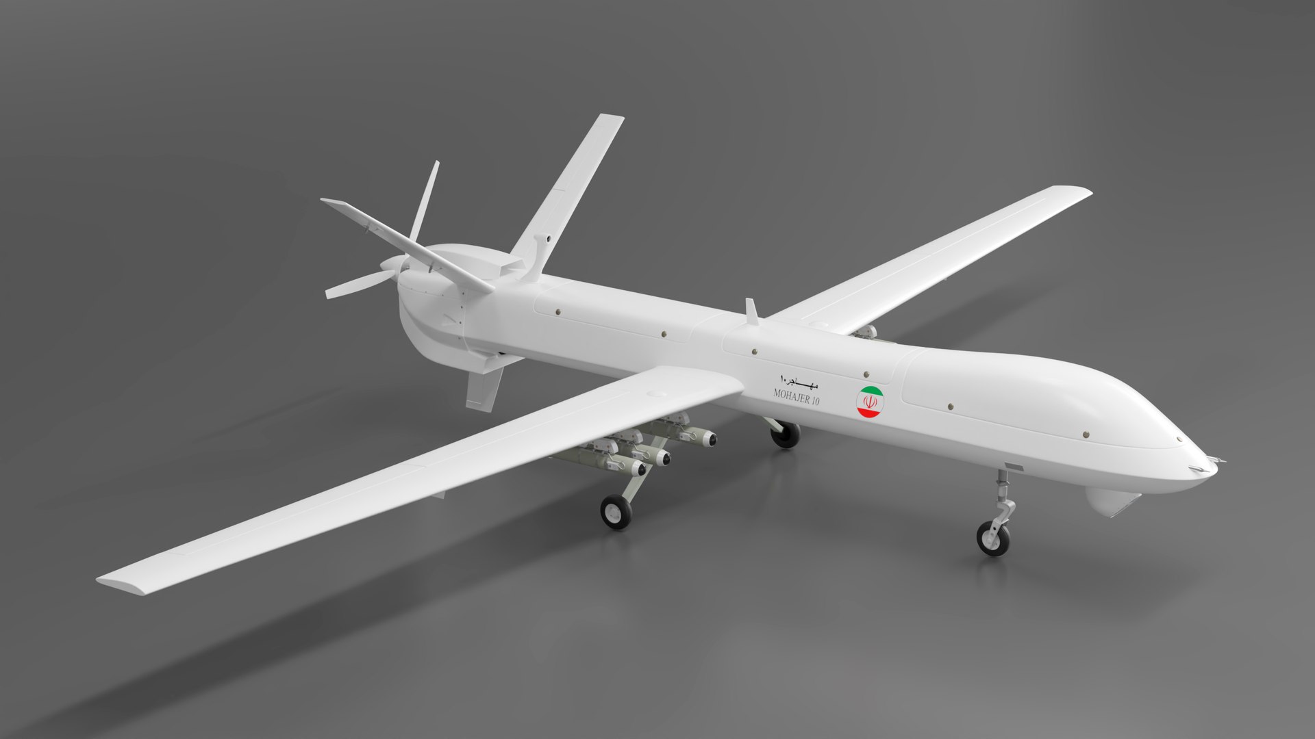 Iranian Dron Qods Mohajer 10 3D - TurboSquid 2225794