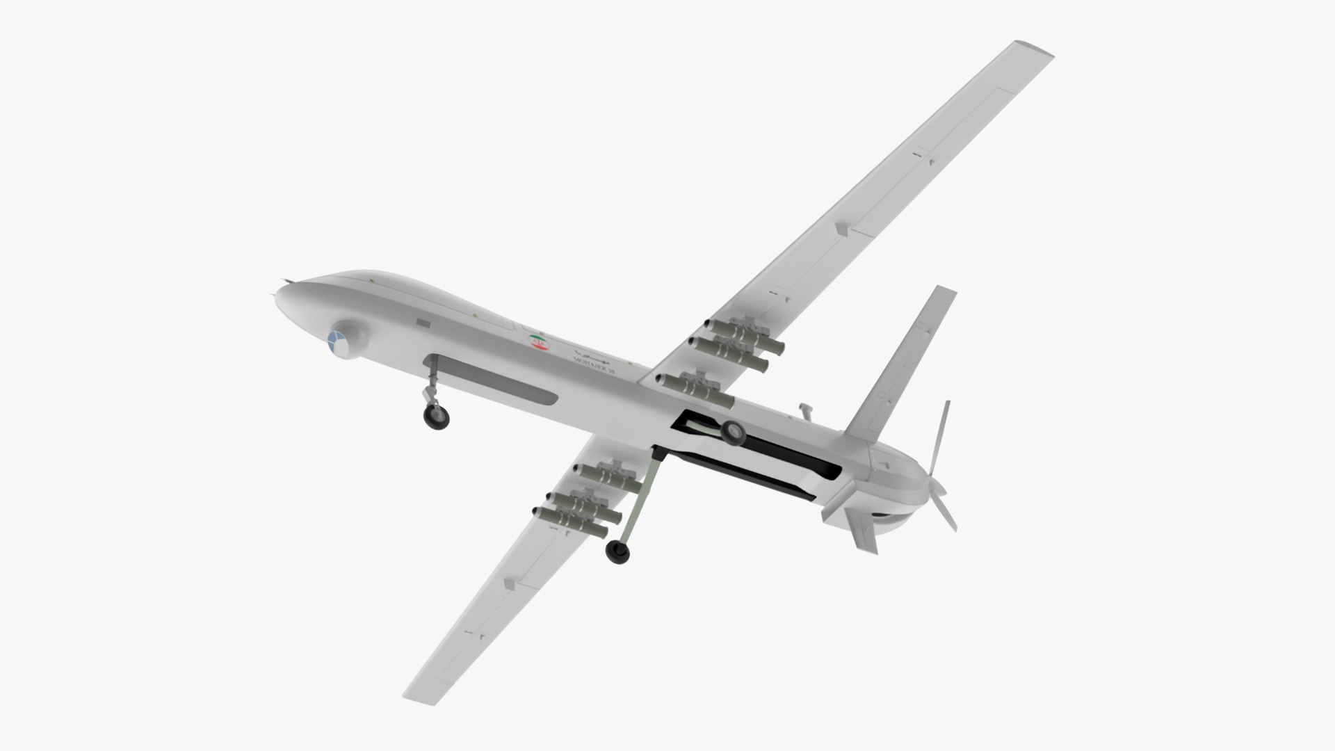 Iranian Dron Qods Mohajer 10 3D - TurboSquid 2225794