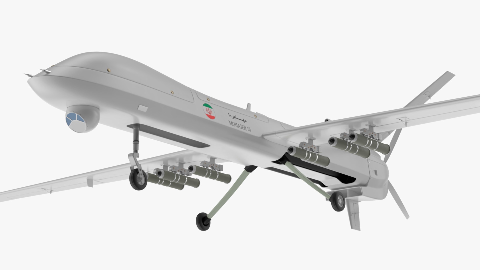 Iranian Dron Qods Mohajer 10 3D - TurboSquid 2225794