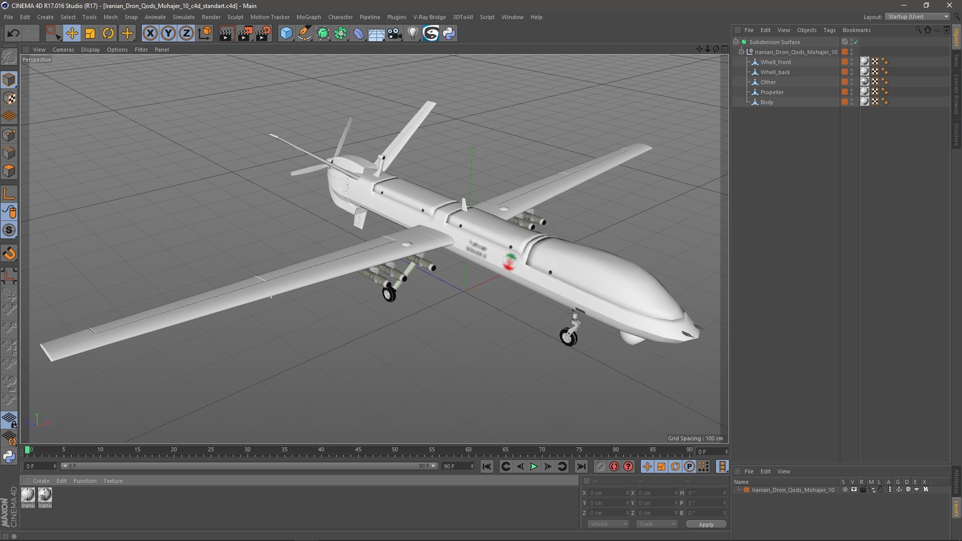 Iranian Dron Qods Mohajer 10 3D - TurboSquid 2225794